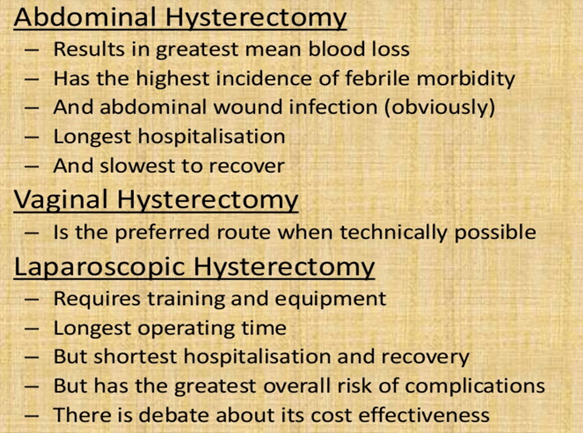 Hysterectomy – journey to be a specialist
