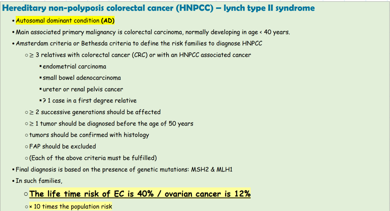HNPCC -lynch syndrome – journey to be a specialist