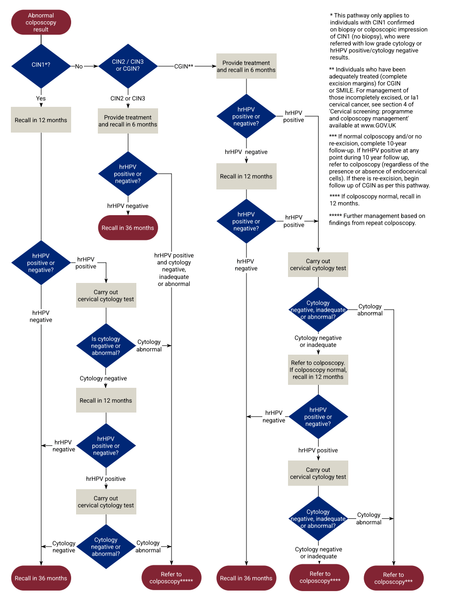 Cervical screening care pathway – journey to be a specialist